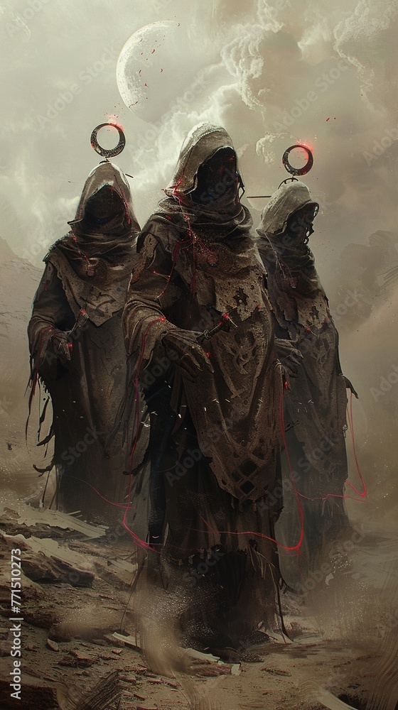 Ancient God Summoners Cultists clad in ceremonial robes adorned with ...