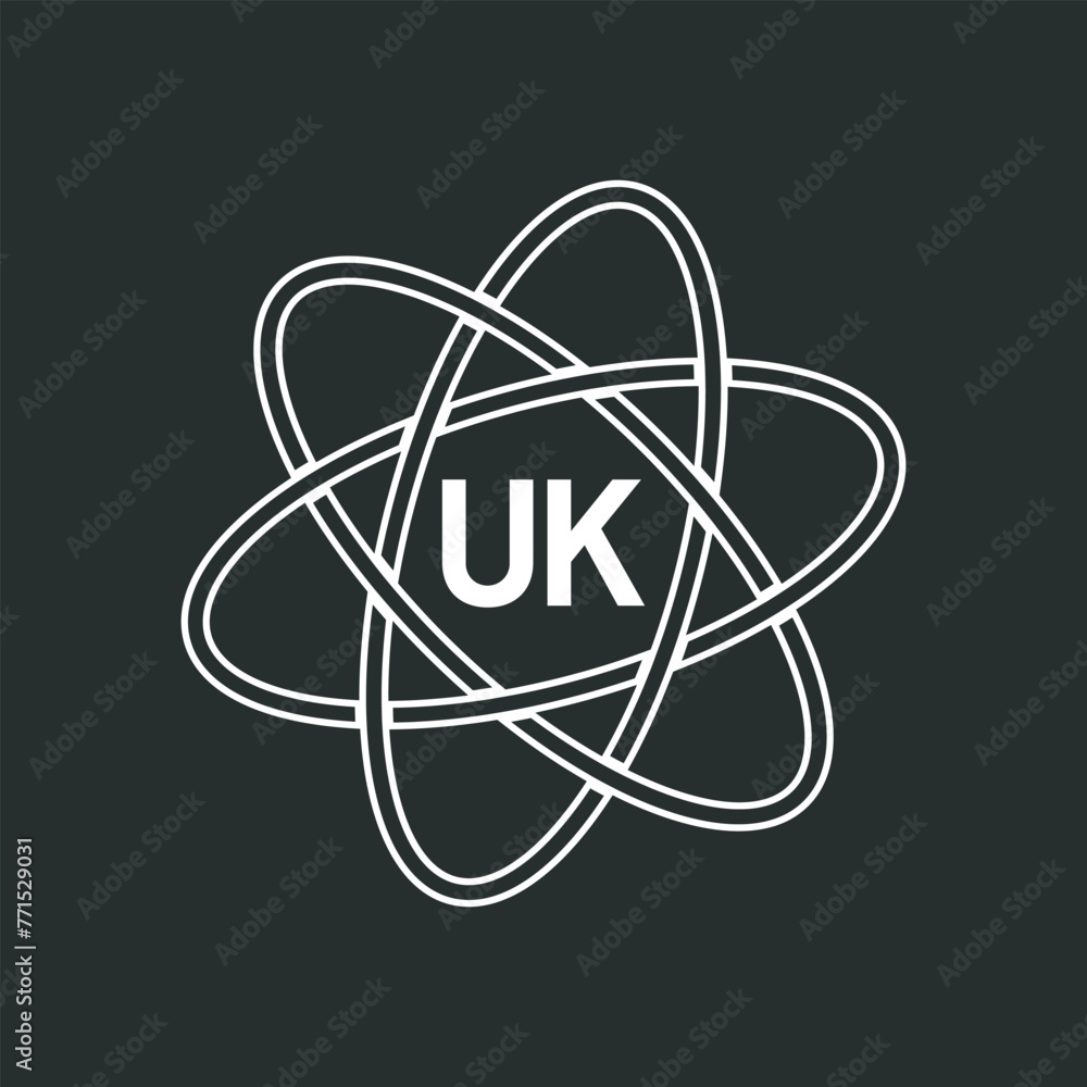 UK letter logo design on white background. UK logo. UK creative ...