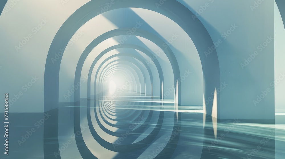 Mirages and atmospheric refraction, illustrating light bending to ...