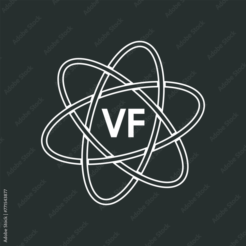 VF letter logo design on white background. VF logo. VF creative ...