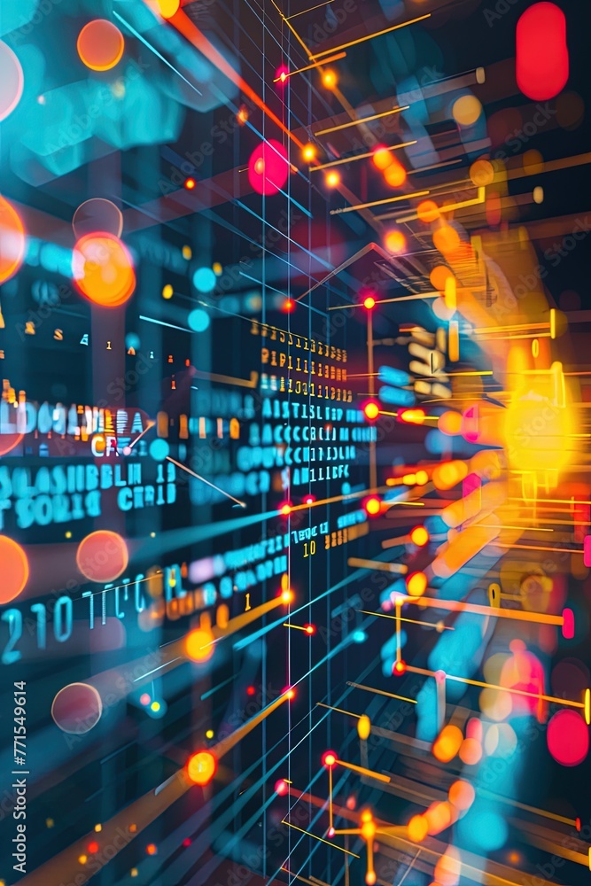 Abstract data visualization Insightful Data Visions - Unraveling Patterns and Trends Book Cover ...