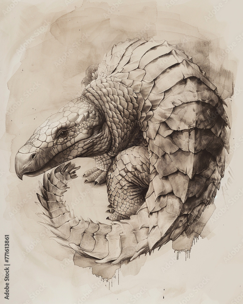Artist fuses Mapinguari with Pangolin, their sketch coming to life in ...