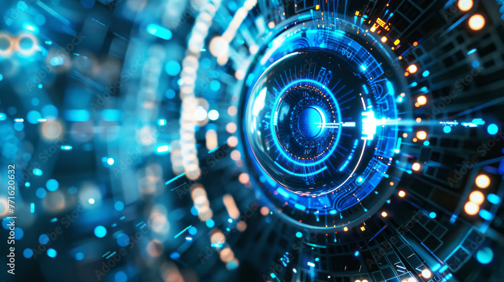 Eye of futuristic and Innovative Imagery AI and Automation use of ...