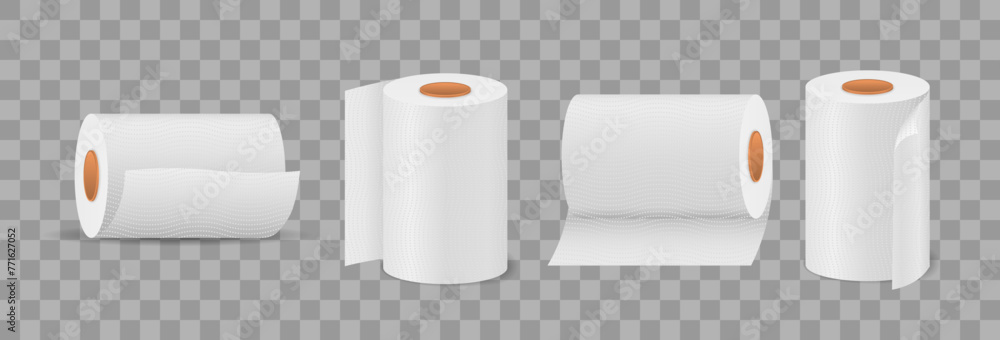 Toilet paper rolls for bathroom and restroom, white soft kitchen towels ...
