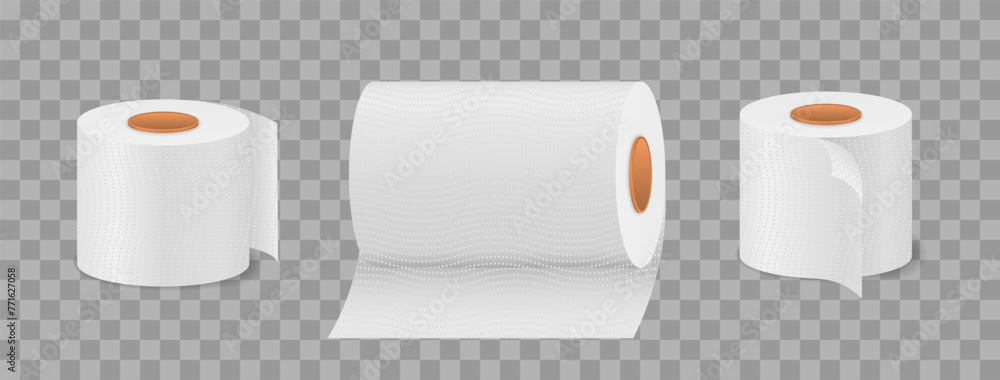 Toilet paper rolls for bathroom and restroom, white soft kitchen towels ...