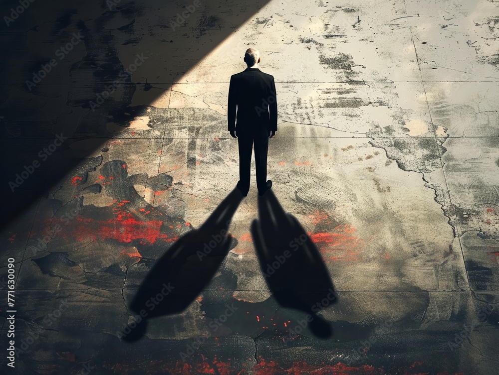 Visual metaphor of election manipulation a corrupt politician casting ...