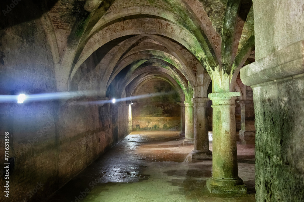 Cistern (ancient underground watertank) in the Portuguese fortress of ...