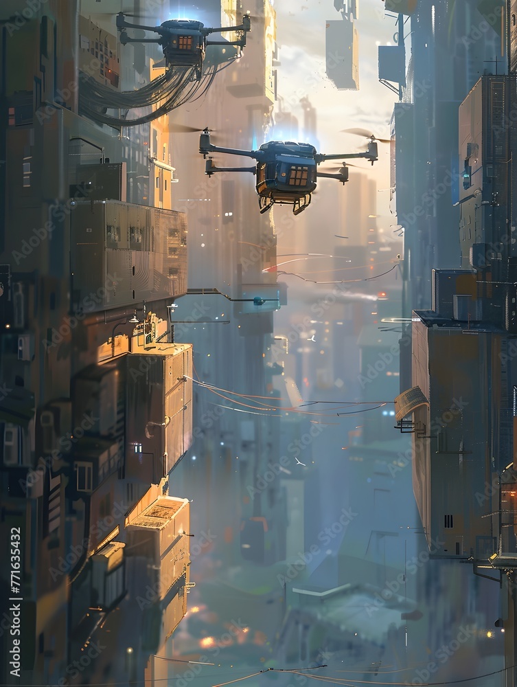 Autonomous Delivery Drones Transporting Packages Through a Decentralized Last Mile Delivery ...