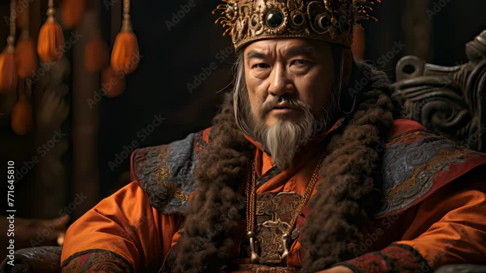 Vidéo Stock Kublai Khan was the founder and first emperor of the Mongol ...