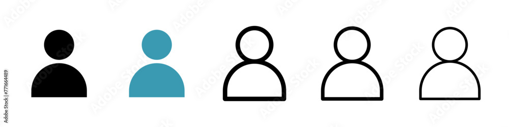 User Identification and Social Avatar Icons. Online Profile and Digital ...