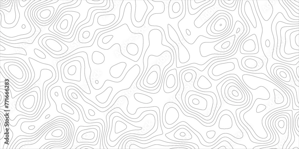 Abstract wavy and curved lines with topographic background. Monochrome ...