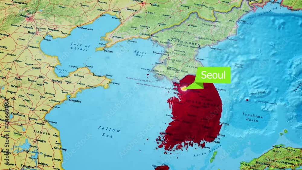 map of Seoul, the capital of South Korea.Zooming In: Exploring the ...