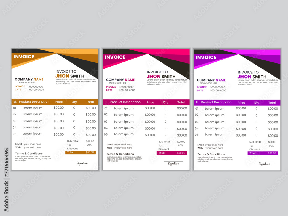 Professional invoice and letterhead design for corporate office ...