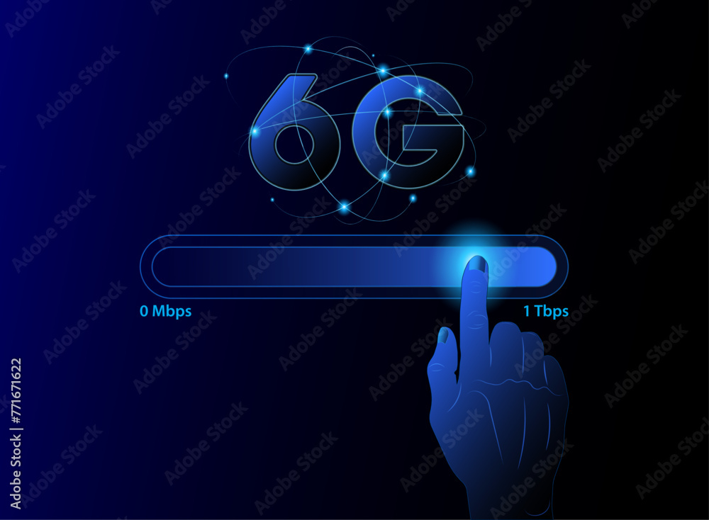 6G is projected to offer speeds of up to 1 Tbps. Hand on moves slider ...
