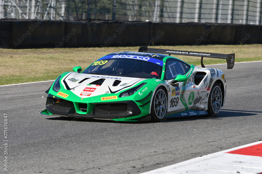 Scarperia, 29 September 2023: Ferrari 488 of team Formula Racing drive ...