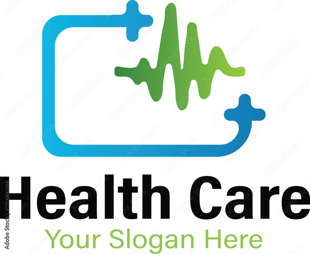 Vetor de clinic hospital logo design, colorful gradient clinic ...