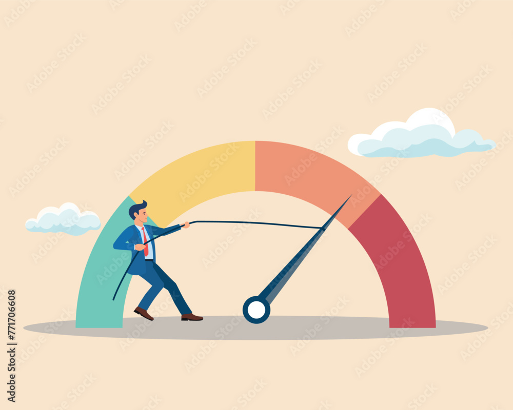 Reduce risk level or decrease stress anxiety meter, lower danger ...