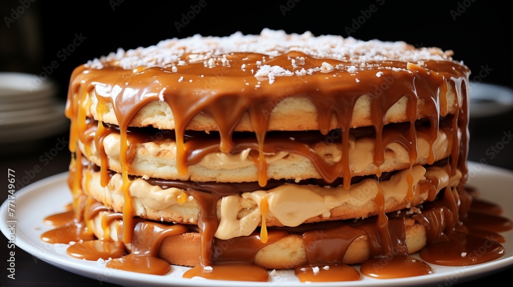 Argentinian Alfajor Cake, a layered cake made with alfajor cookies ...