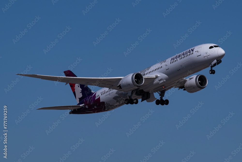 Phoenix Sky Harbor Airport 3-30-2024 Phoenix, AZ USA..Hawaiian Airlines ...