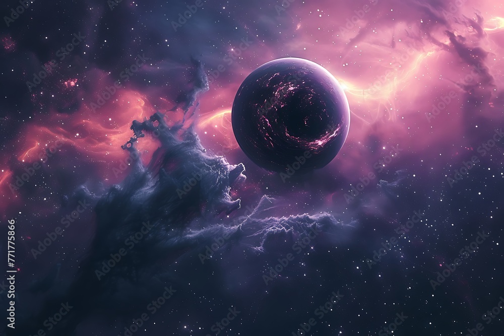 Planets and galaxy, cosmos, physical cosmology, science fiction ...