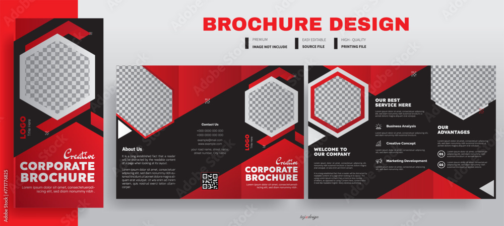 Creative Tri-fold Brochure Template, Tri fold brochure design ...