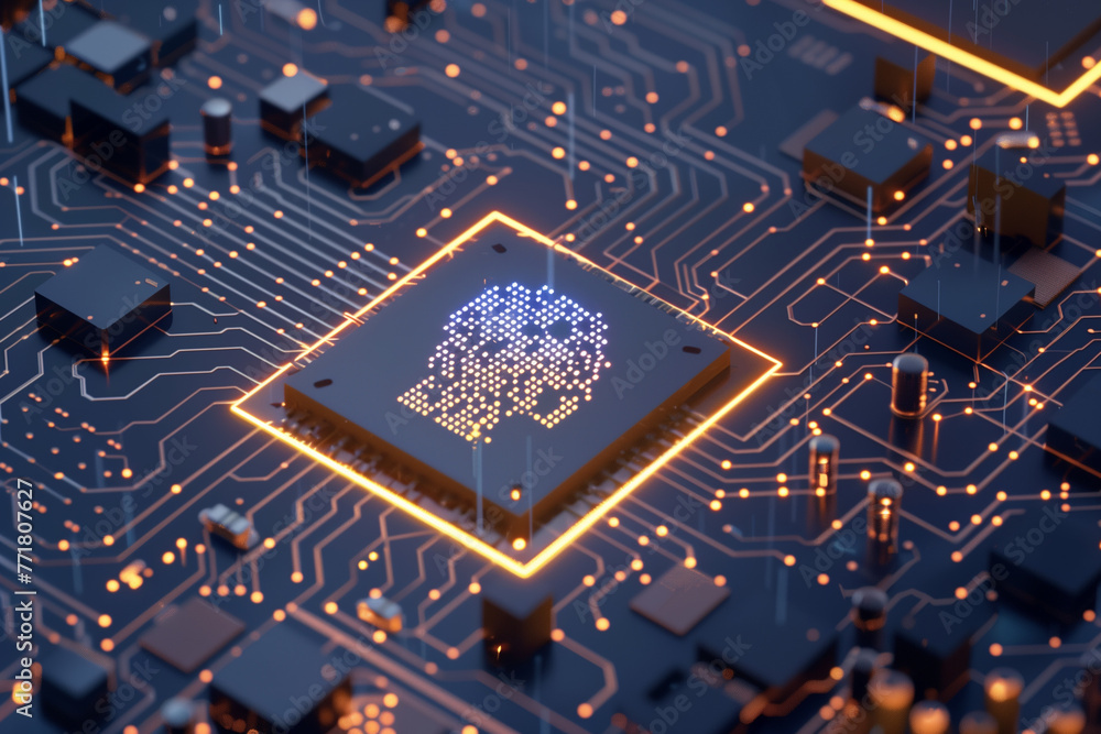 AI concept. Artificial intelligence machine learning concept ...