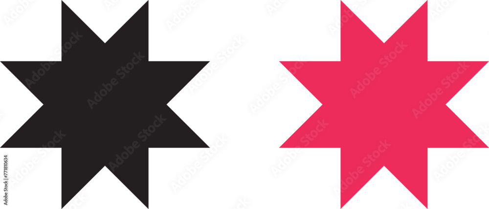 stars line icons set. Stars set icons. Rating star signs collection ...