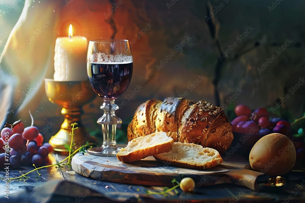 Eucharist sacrament symbols,Lord's Supper elements,Bible bread wine ...