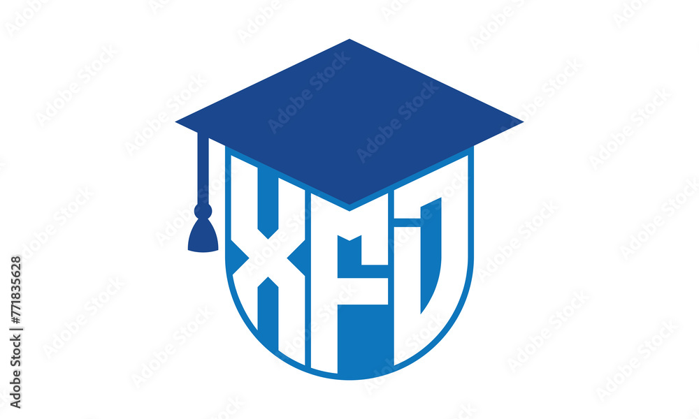 XFD initial letter academic logo design vector template. school college ...