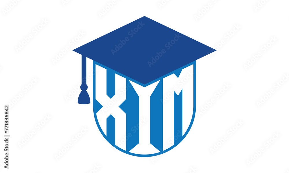 XIM initial letter academic logo design vector template. school college ...