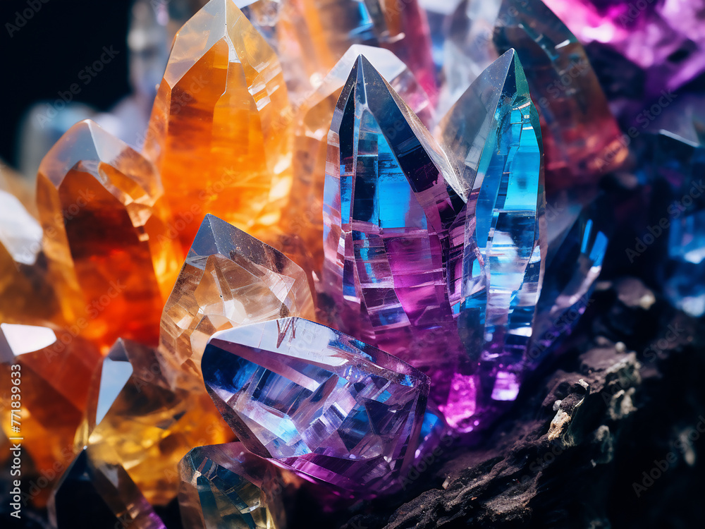 Witness the stunning colors of benzoic acid crystals under polarization ...
