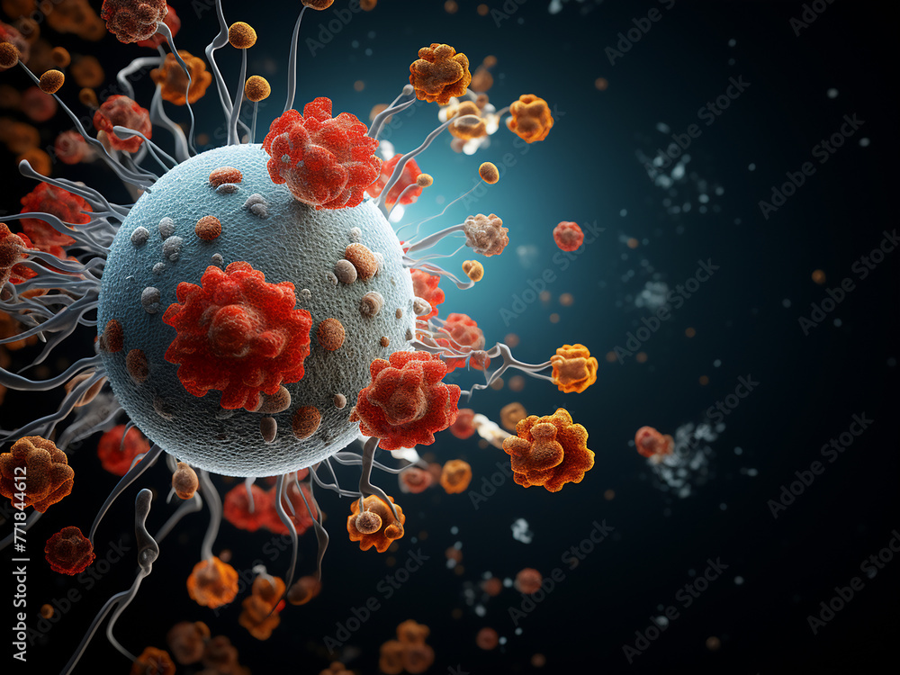 Cartoon representation illustrates neutrophil elastase enzyme's ...