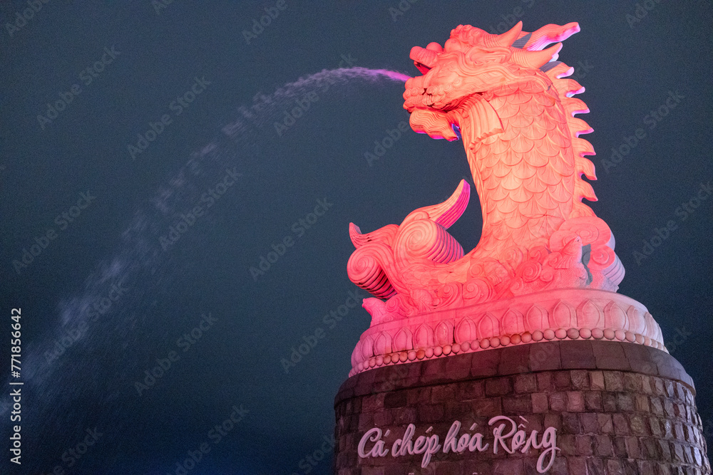 The Statue of Carp Turning into a Dragon is located on Tran Hung Dao ...