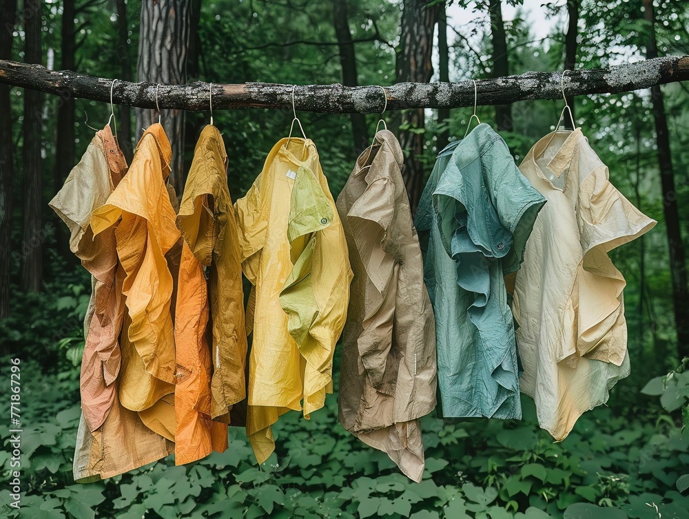A collection of biodegradable clothing that changes color as it slowly ...