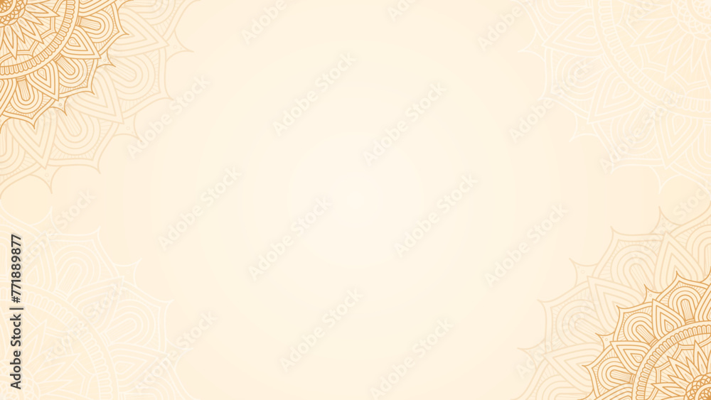 Golden Medley Of Intricate Whorls and Lines Mandala Art Blank ...