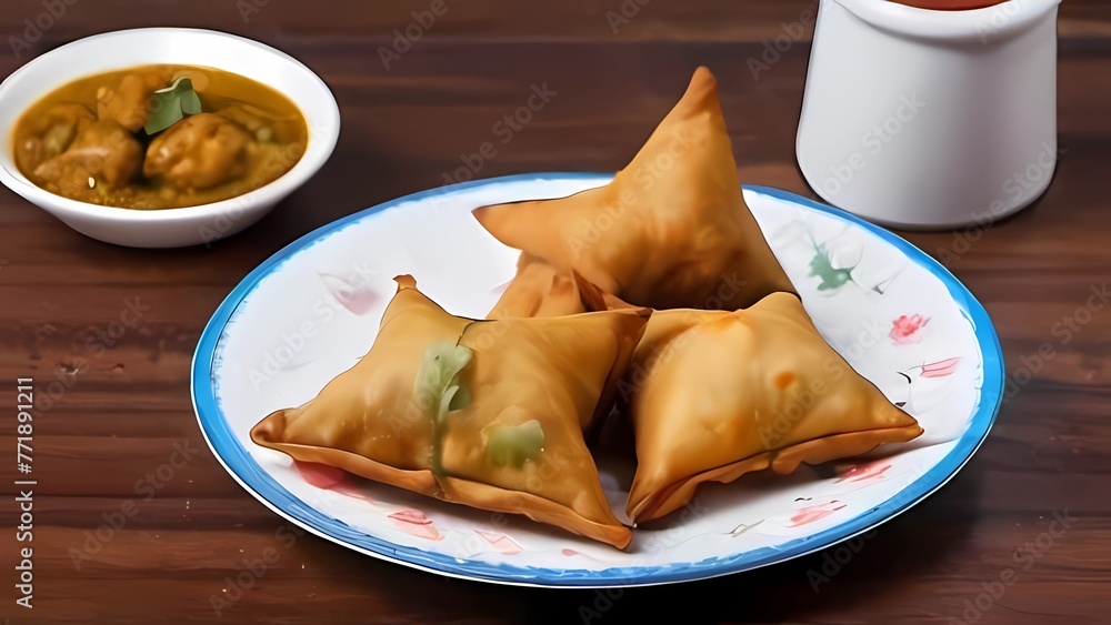 Veg Samosa - is a crispy and spicy Indian triangle shape snack which ...