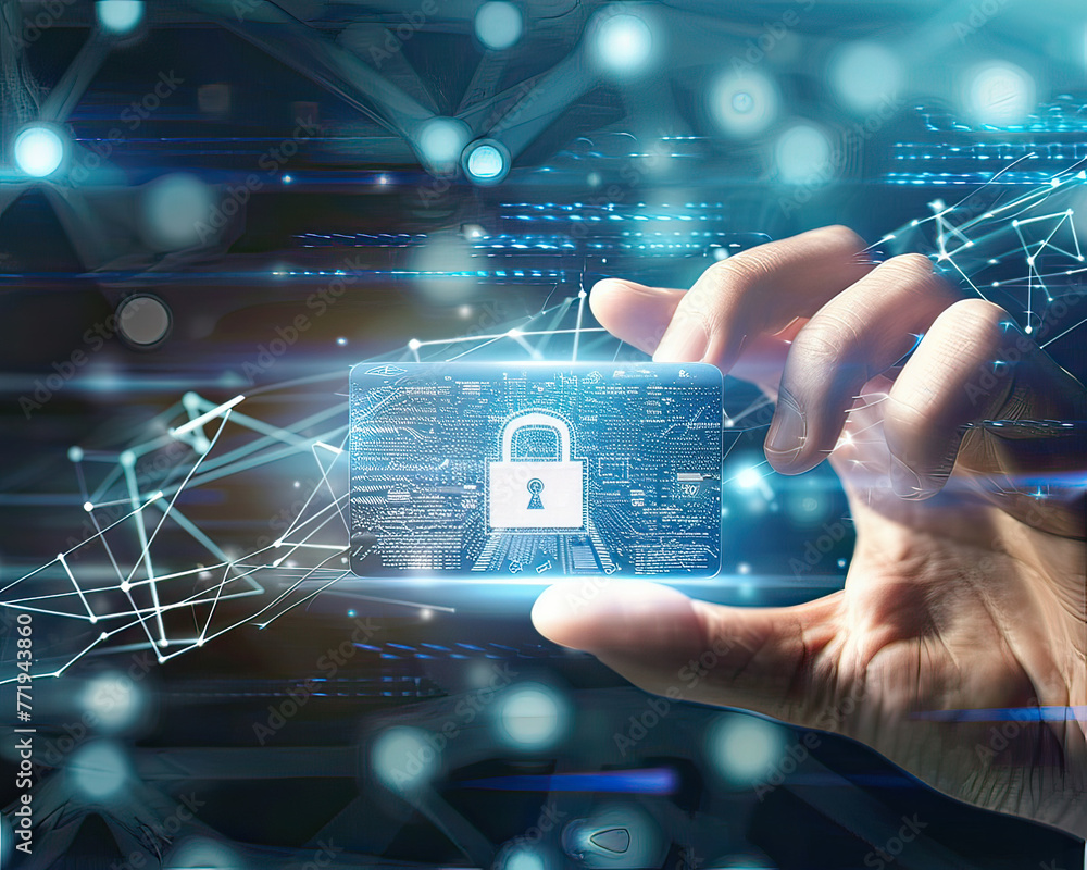 Virtual ID cards, futuristic concept of internet citizenship Stock ...