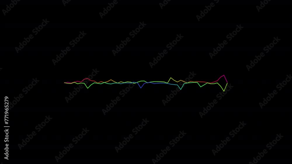 Vidéo Stock Animated Lines Audio Spectrum Music Visualizer, Audio ...