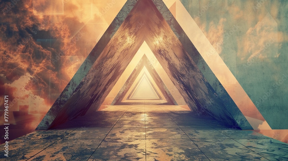 Triangular Perspective Design a that plays with perspective, using ...