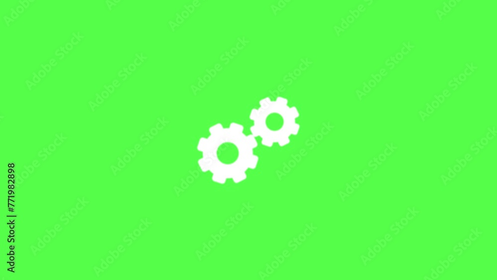 Rotating Gears, Cogwheel Loop Animation. Rotating cog icon, Animated ...