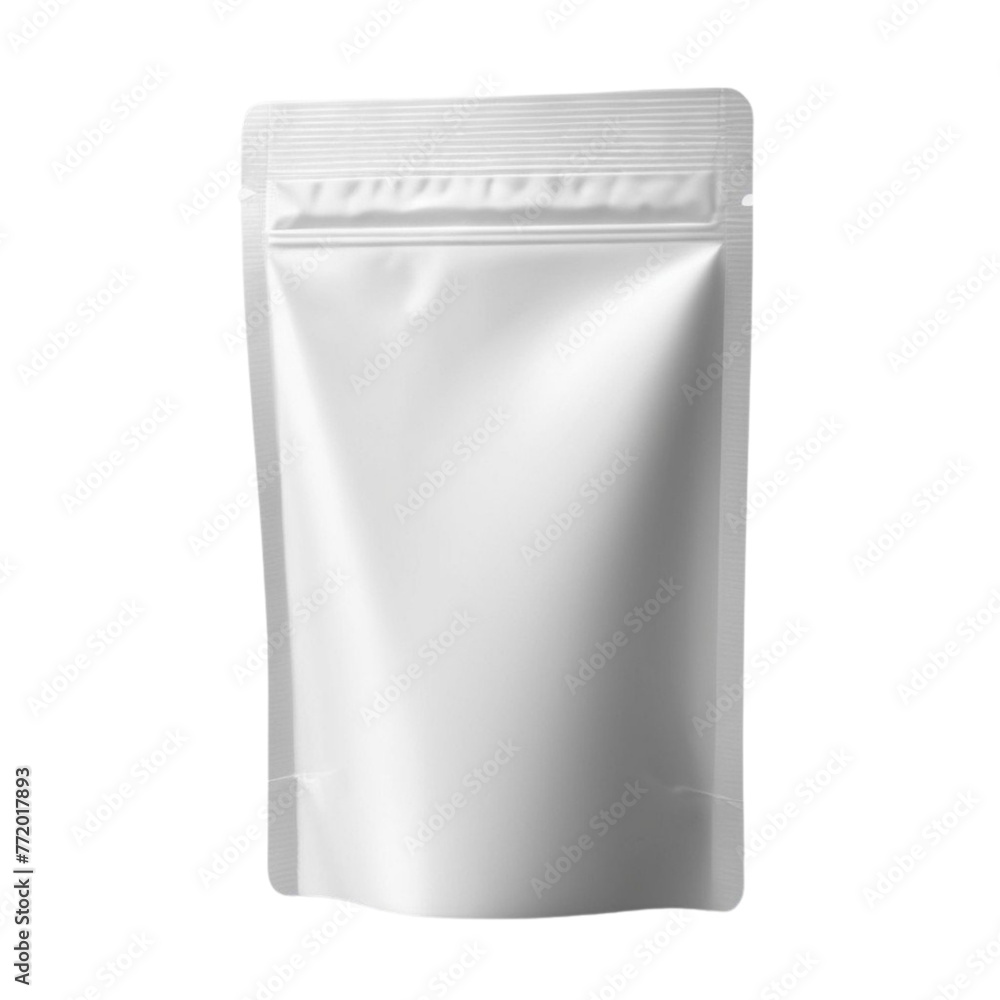 white blank doypack food bag packaging on Isolated transparent ...