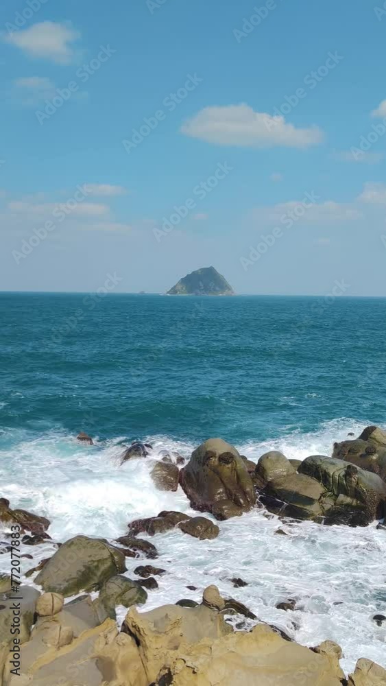 Vidéo Stock Landscape of Heping Island GeoPark.Known for diving, this ...