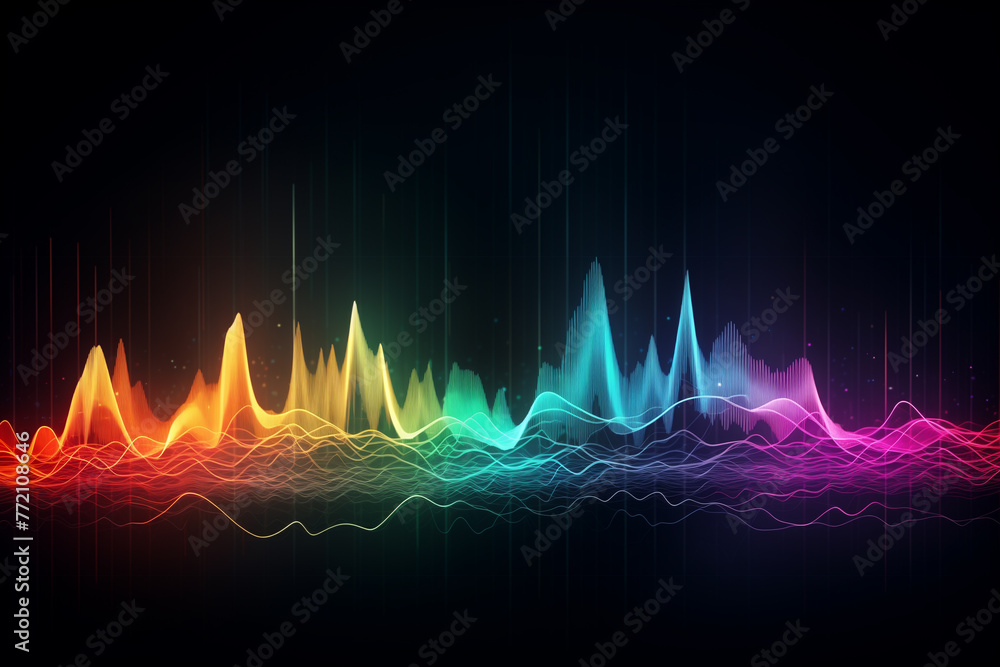 Sound waves modern sound equalizer. Radio wave icons. Volume level ...