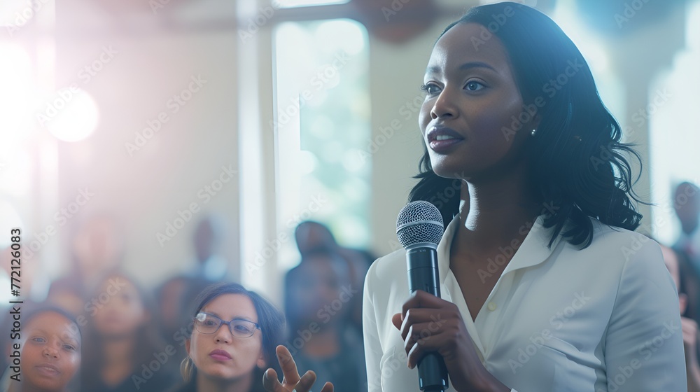 CEO Inspiring Her Team with Motivational Speech, CEO, inspiring, team ...