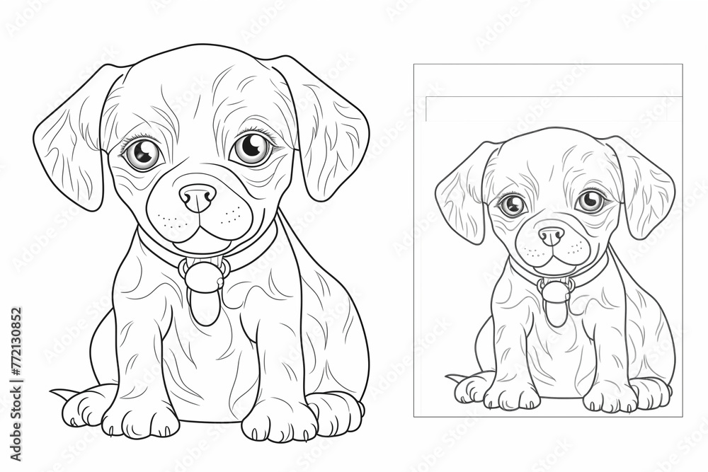 Little dog coloring for children to print. Coloring for school ...