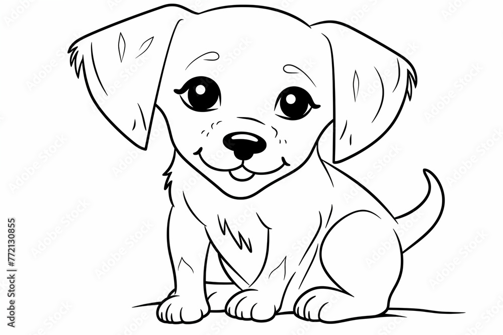 Little dog coloring for children to print. Coloring for school ...