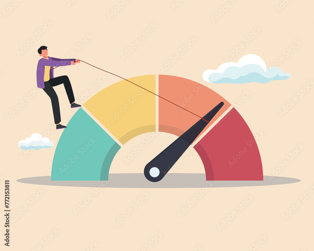 Reduce risk level or decrease stress anxiety meter, lower danger ...