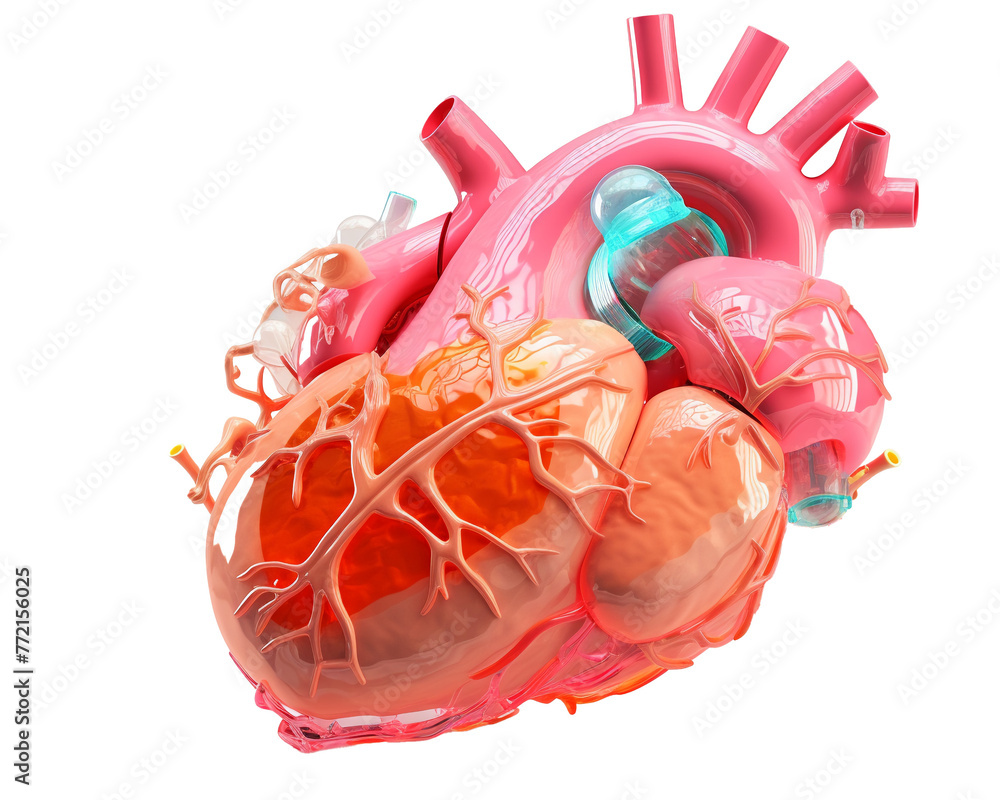 Mitral valve, single object ,3D illustration isolated on white ...