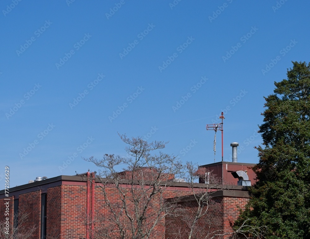 Torn and tattered windsock on an abandoned hospital Stock Photo | Adobe ...