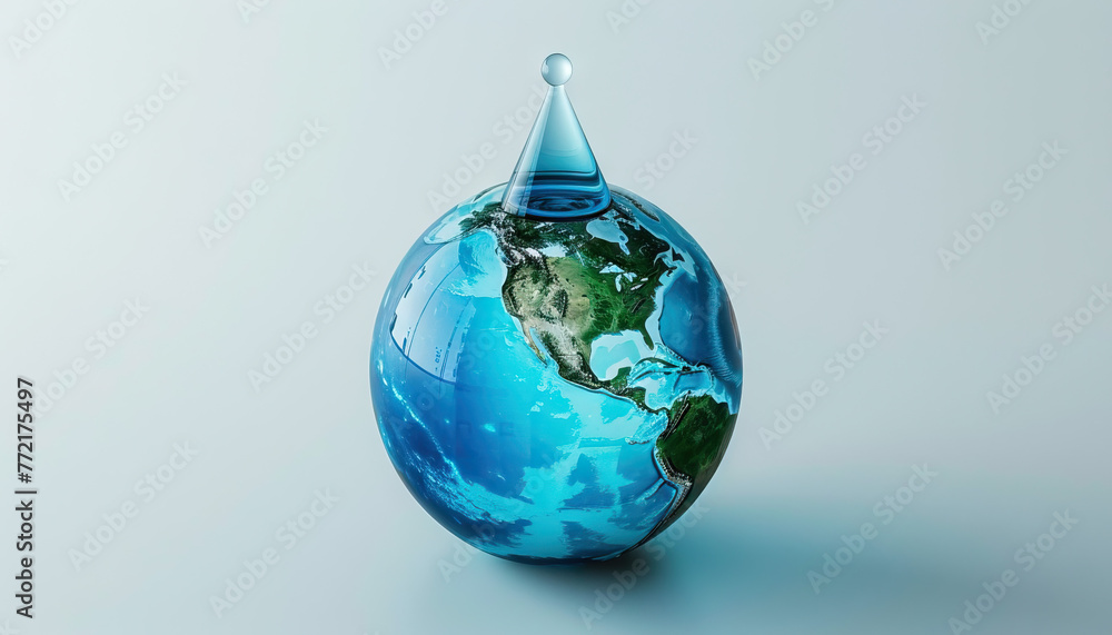Globe Droplet: Illustration depicting a globe designed in the shape of ...
